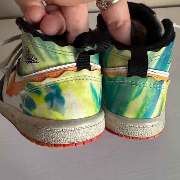 Nike | Shoes | Nike Jordan Mid Se Td Drip Black And White Team Orange ...